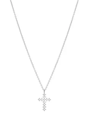 BEARFRUIT JEWELRY 14k Plated Wena Cross Pendant Necklace - Silver
