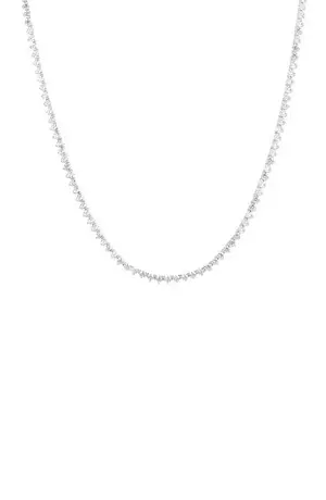 BEARFRUIT JEWELRY Sterling 18k Gold Plated Francesca Tennis Necklace - Silver