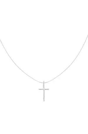 BEARFRUIT JEWELRY Sterling Ariel Cross Necklace - Silver