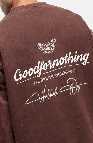 GOOD FOR NOTHING Washed Cult Sweatshirt