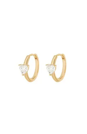 BEARFRUIT JEWELRY 18k Plated Crystal Huggie Earrings - Gold