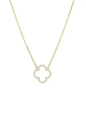 BEARFRUIT JEWELRY Sterling Silver 18k Plated Aria Clover Necklace - Gold