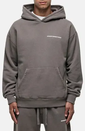 GOOD FOR NOTHING Vintage Washed Oversized Hoodie - Taupe