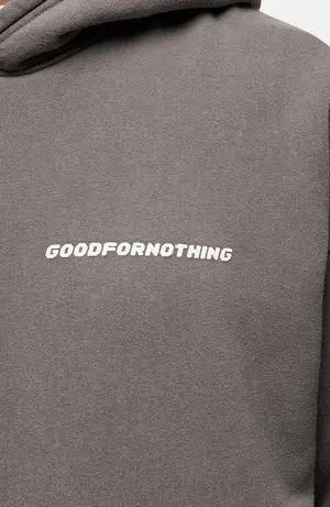 GOOD FOR NOTHING Vintage Washed Oversized Hoodie - Taupe