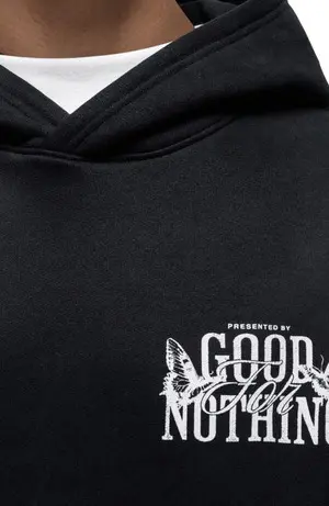 GOOD FOR NOTHING Relaxed Fit Hoodie - Black