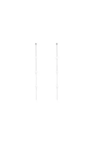 BEARFRUIT JEWELRY Sterling Infinite Pearl Drop Earrings - Silver