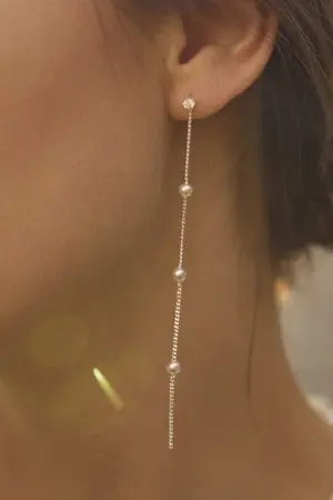 BEARFRUIT JEWELRY Sterling Infinite Pearl Drop Earrings