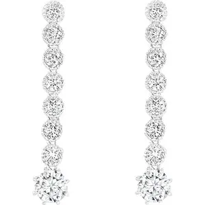 BEARFRUIT JEWELRY Celeste Tennis Drop Earrings - Silver