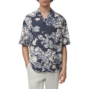 Mango Wrinkled Effect Floral Camp Shirt