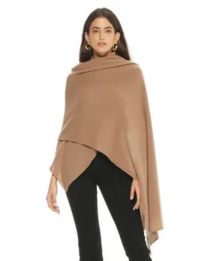 MONTICELLI CASHMERE Pure Cashmere Feather-light Maxi Wrap Stole - Camel