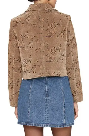 Avec Les Filles Crop Corduroy Jacket