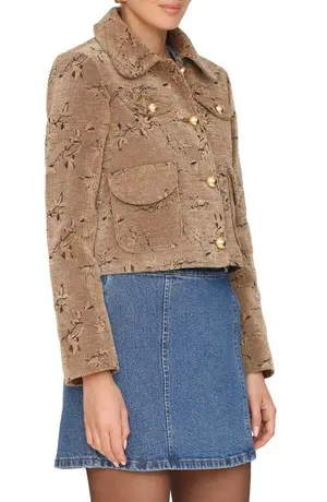 Avec Les Filles Crop Corduroy Jacket