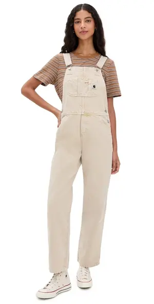 Carhartt Work In Progress Bib Overall Straight Jeans - Dusty H Brown