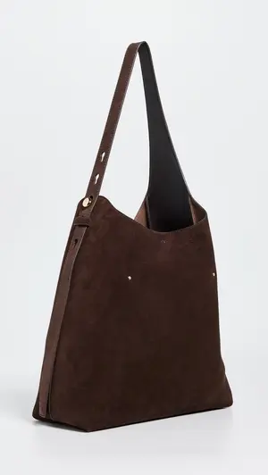 Tory Burch Romy Suede Hobo Bag - Dark Cocoa