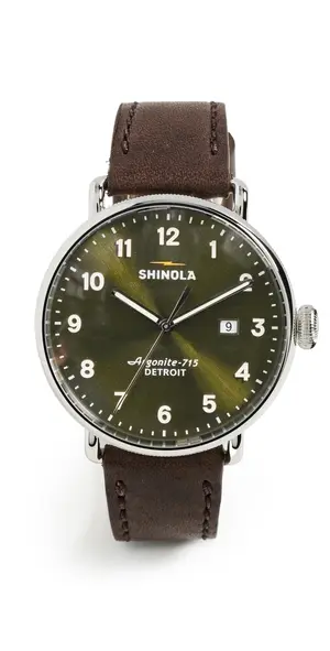 Shinola Canfield 3hd Watch - Dark Olive