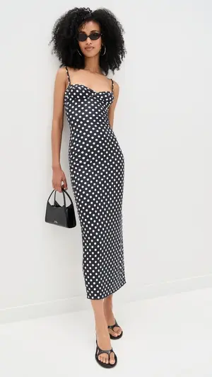 Miaou Florence Polka Dot Maxi Dress