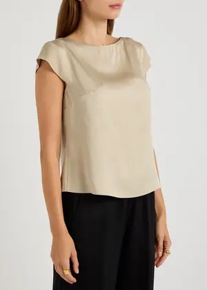 Herno Crepe De Chine Top - Cream