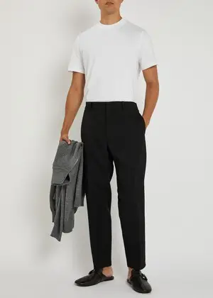 JIL SANDER Sharp Garbardine Wool Trousers
