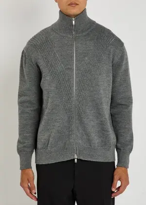 JIL SANDER Melange Wool Cardigan