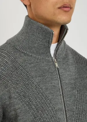 JIL SANDER Melange Wool Cardigan