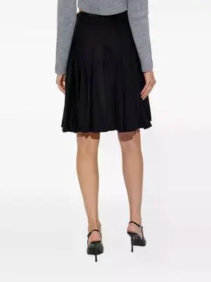 SELF-PORTRAIT Pleated Belted Midi Skirt