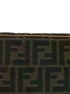 Fendi Ff-jacquard Small Wash Bag - Brown