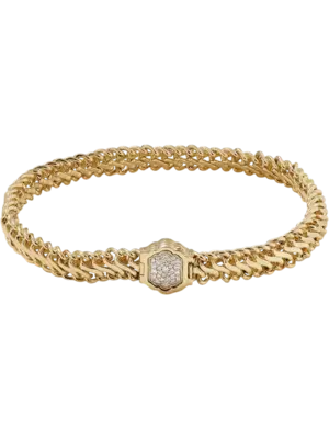 LUCY DELIUS Snakelet 14-karat Diamond Bracelet - Gold