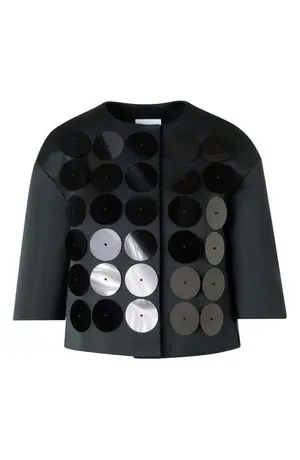 Akris Macro Sequin Techno Taffeta Jacket