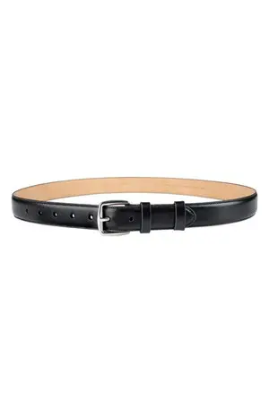 Cole Haan Feather Edge Leather Belt - Black