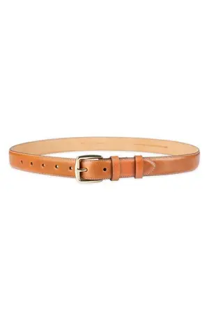 Cole Haan Feather Edge Leather Belt - Tan