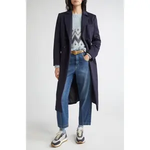 Eleventy Double-breasted Virgin Wool Coat