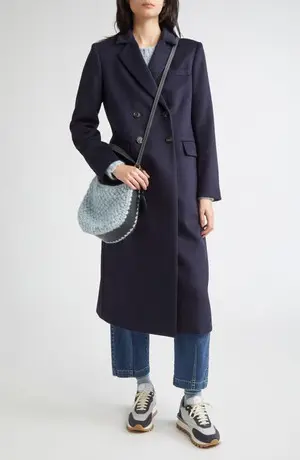 Eleventy Double-breasted Virgin Wool Coat