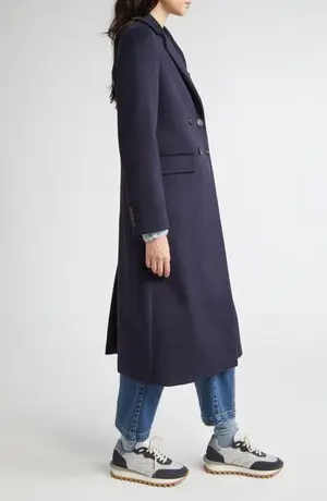 Eleventy Double-breasted Virgin Wool Coat