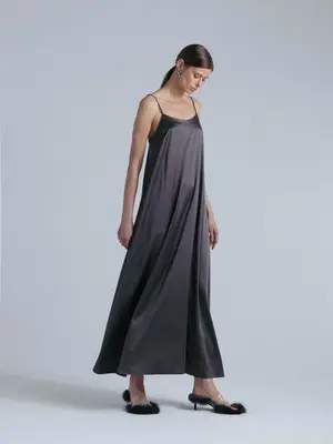 ALAS Aphrodite Sleeveless Silk Maxi Dress - Magic Grey