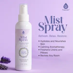 PURSONIC Mist Spray With 100% Natural Essential Oilslavender & Sea Salt Aromatherapy - White