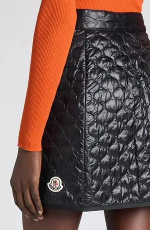 Moncler Onion Quilted Nylon Miniskirt