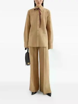 JIL SANDER Pinstriped Trousers - Neutrals