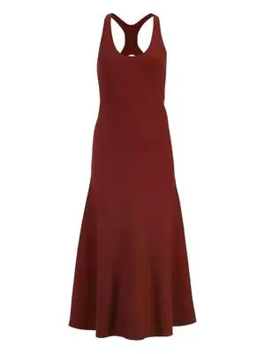Gabriela Hearst Racer-back Silk Midi Dress