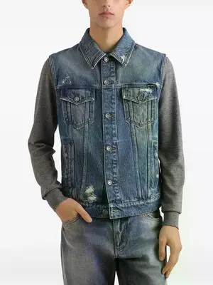 Dolce & Gabbana Denim Corduroy Gilet - Blue