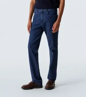 Canali Mid-rise Slim Jeans
