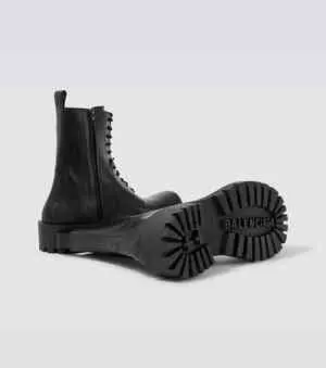 Balenciaga Hummer Leather Lace-up Boots