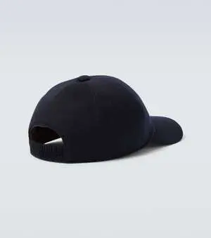 Zegna Embroidered Cashmere Baseball Cap