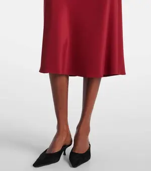 Max Mara Borbona Silk-blend Midi Skirt