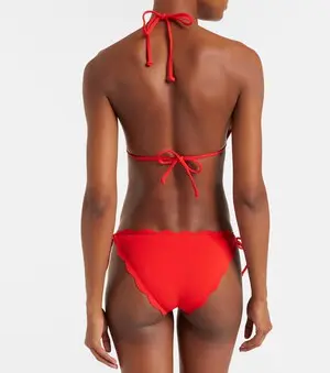 Marysia Scalloped Bikini Top - Red