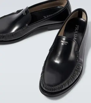 Prada Leather Loafers - Black