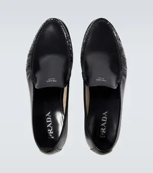 Prada Leather Loafers - Black