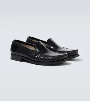 Prada Leather Loafers - Black
