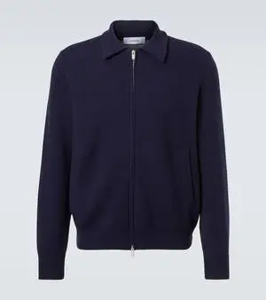 LARDINI Wool-blend Zip-up Cardigan