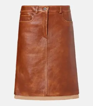 Miu Miu Leather Skirts