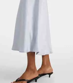 LESET Barb Satin Slip Dress
